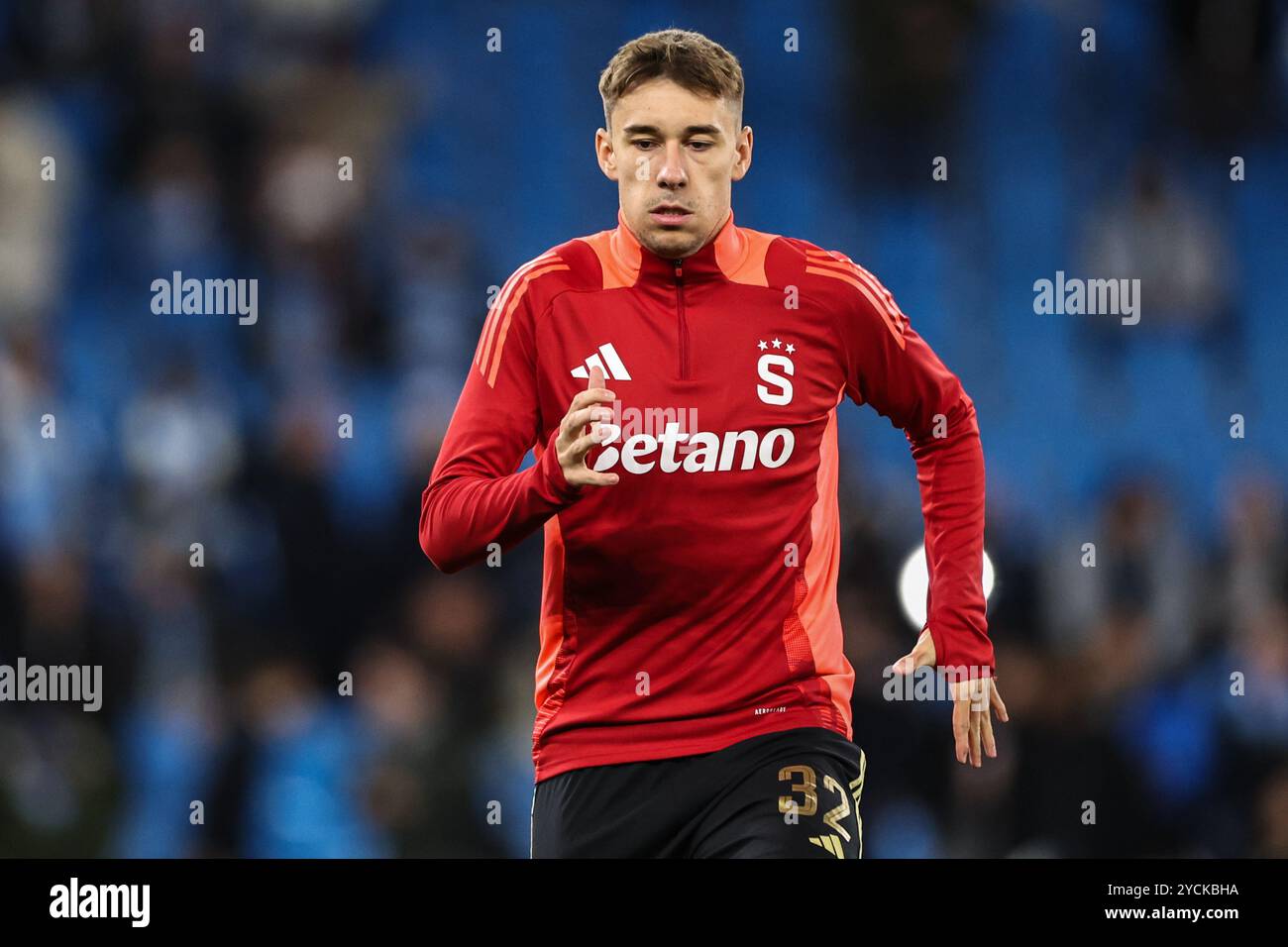 Matěj Ryneš of Sparta Prague during the pre-game warm up ahead of the ...