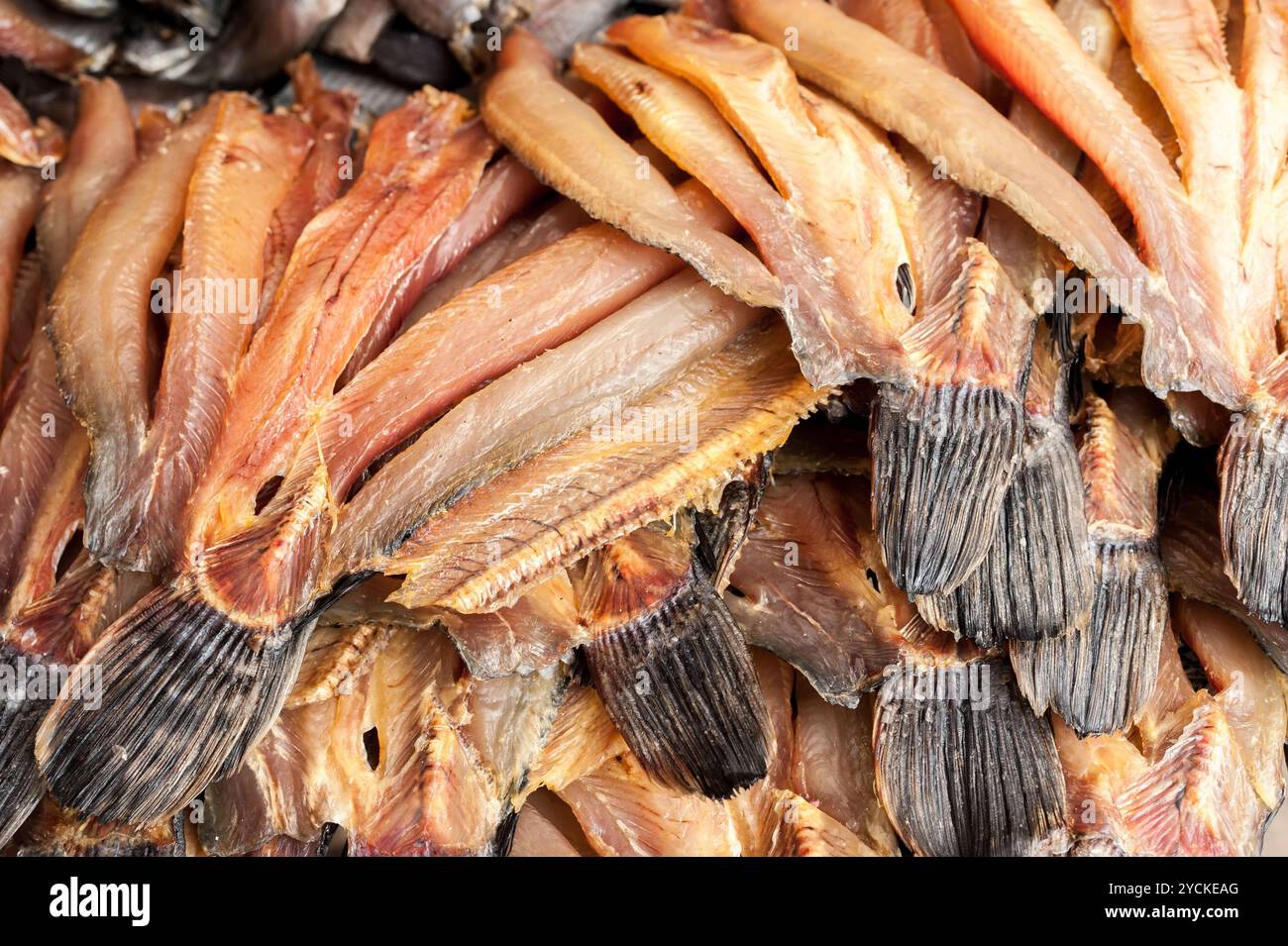 Dried fish for sale at asian food market Stock Photo - Alamy