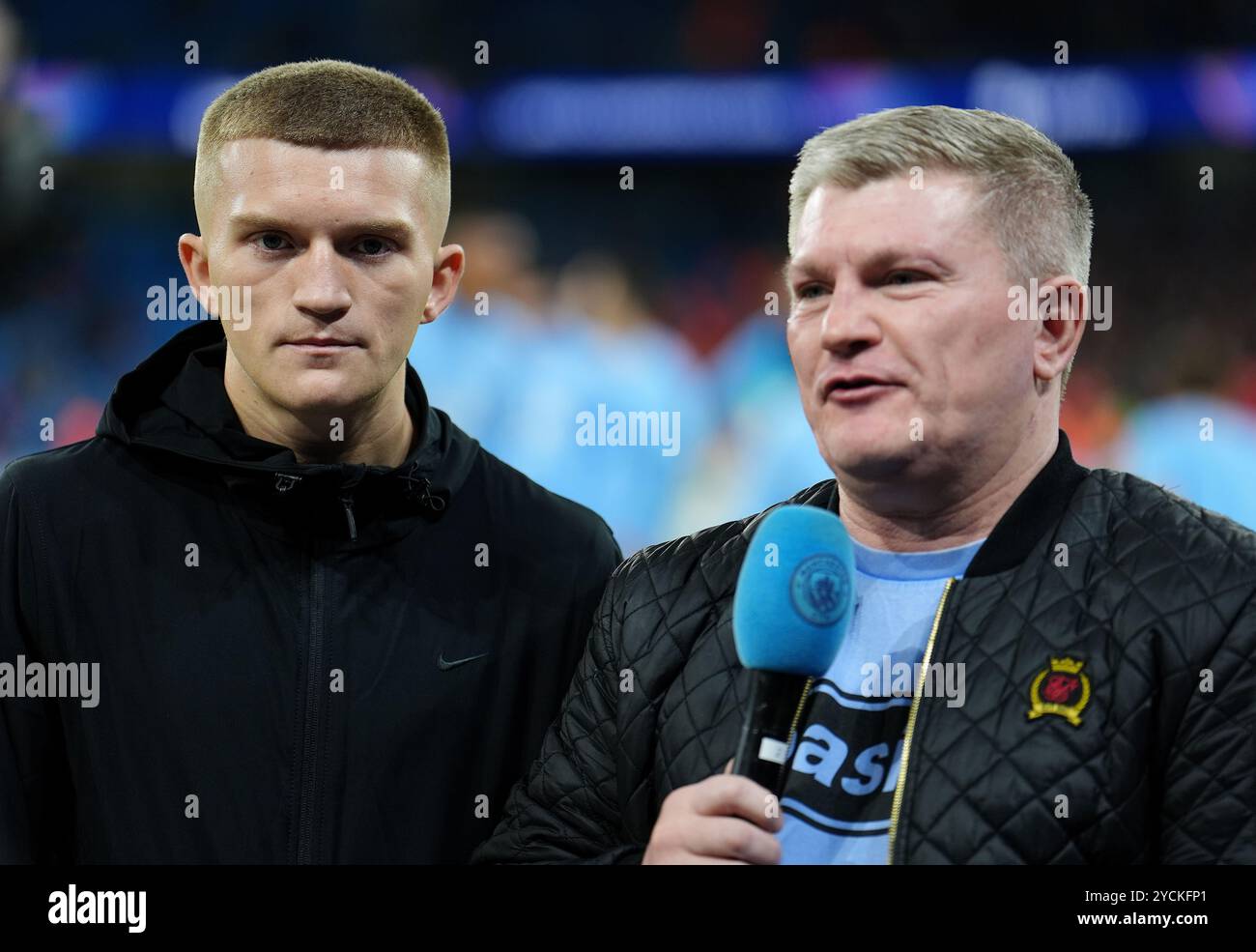 Former boxer Ricky Hatton (right) and his son, Campbell Hatton (left ...