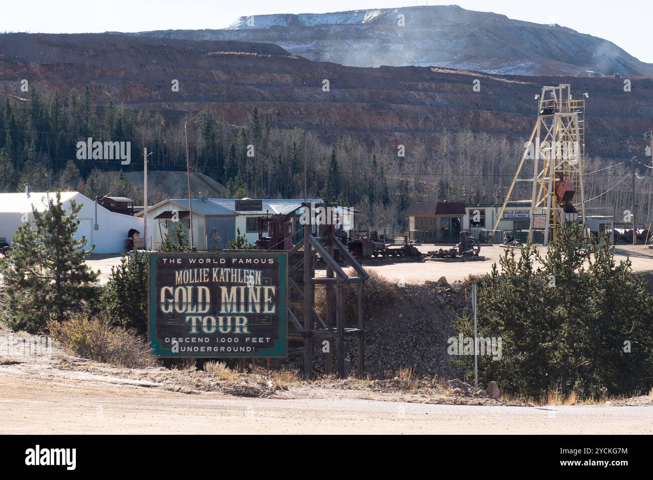 The Molly Kathleen gold mine near Cripple Creek, Colorado. The Molly ...