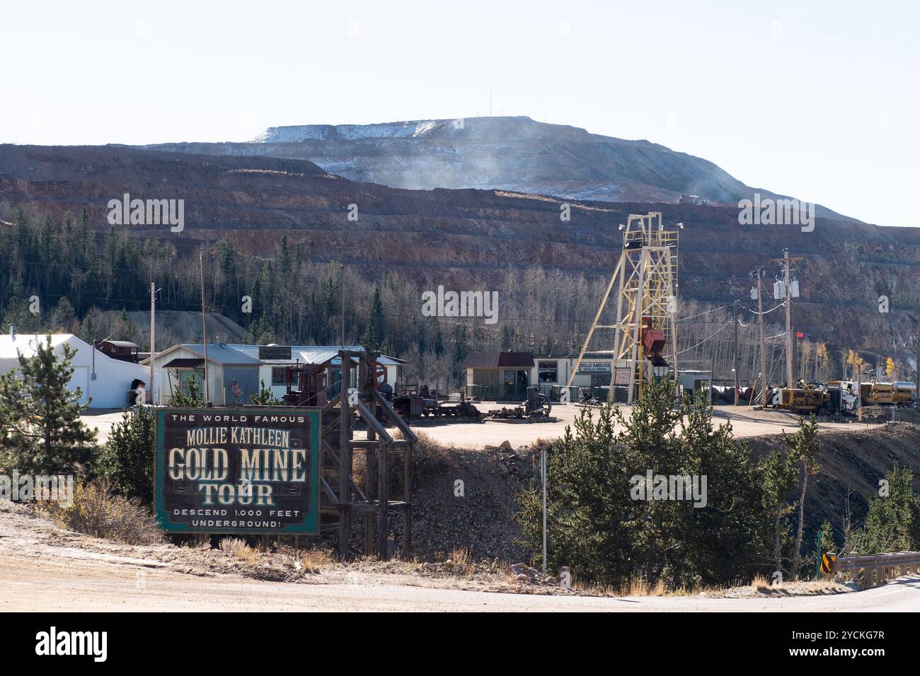 The Molly Kathleen gold mine near Cripple Creek, Colorado. The Molly ...
