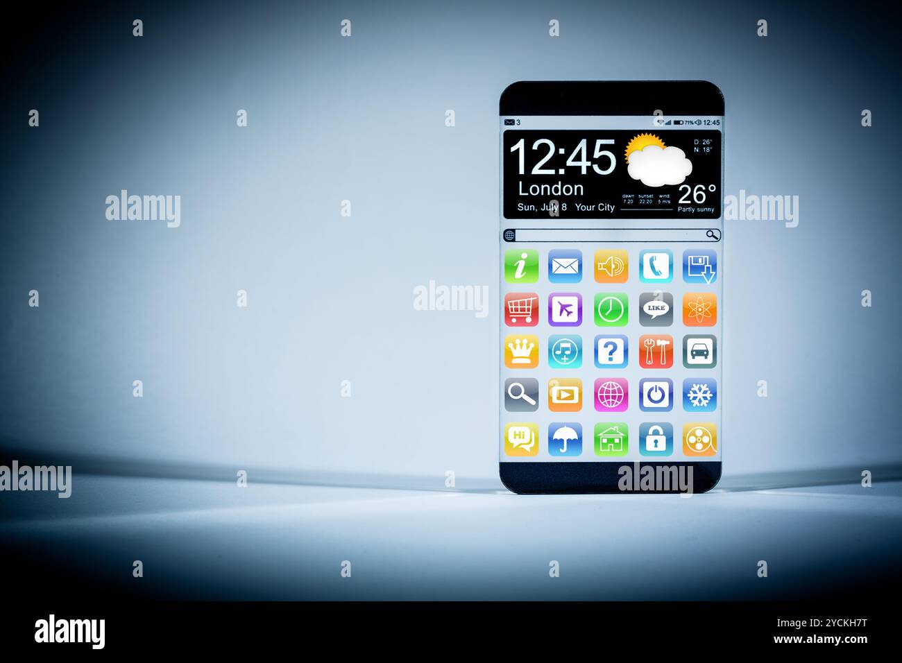 Smart phone with a transparent display Stock Photo - Alamy