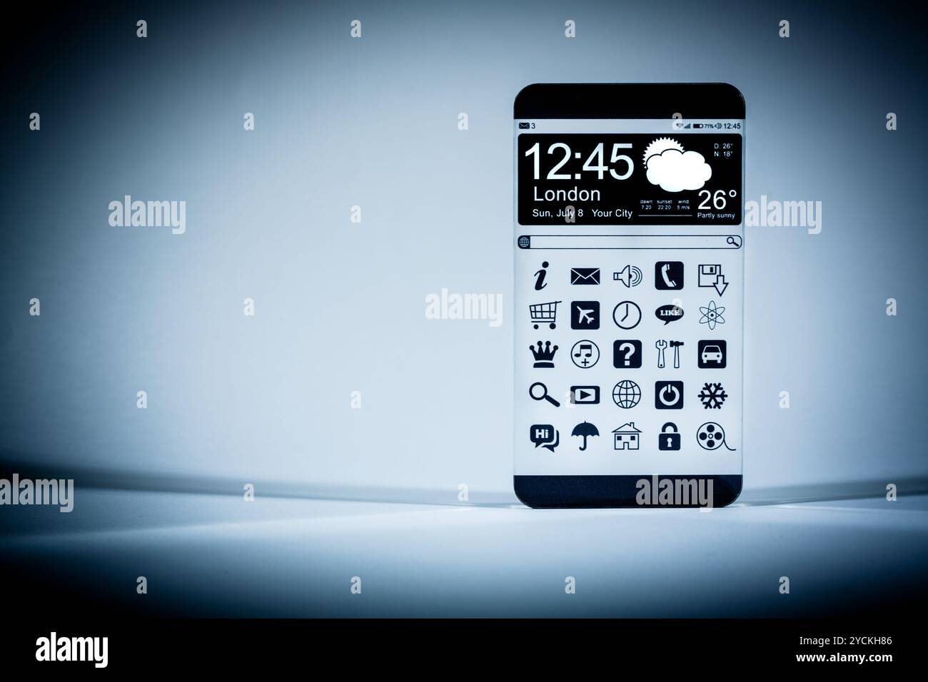 Smart phone with a transparent display Stock Photo - Alamy