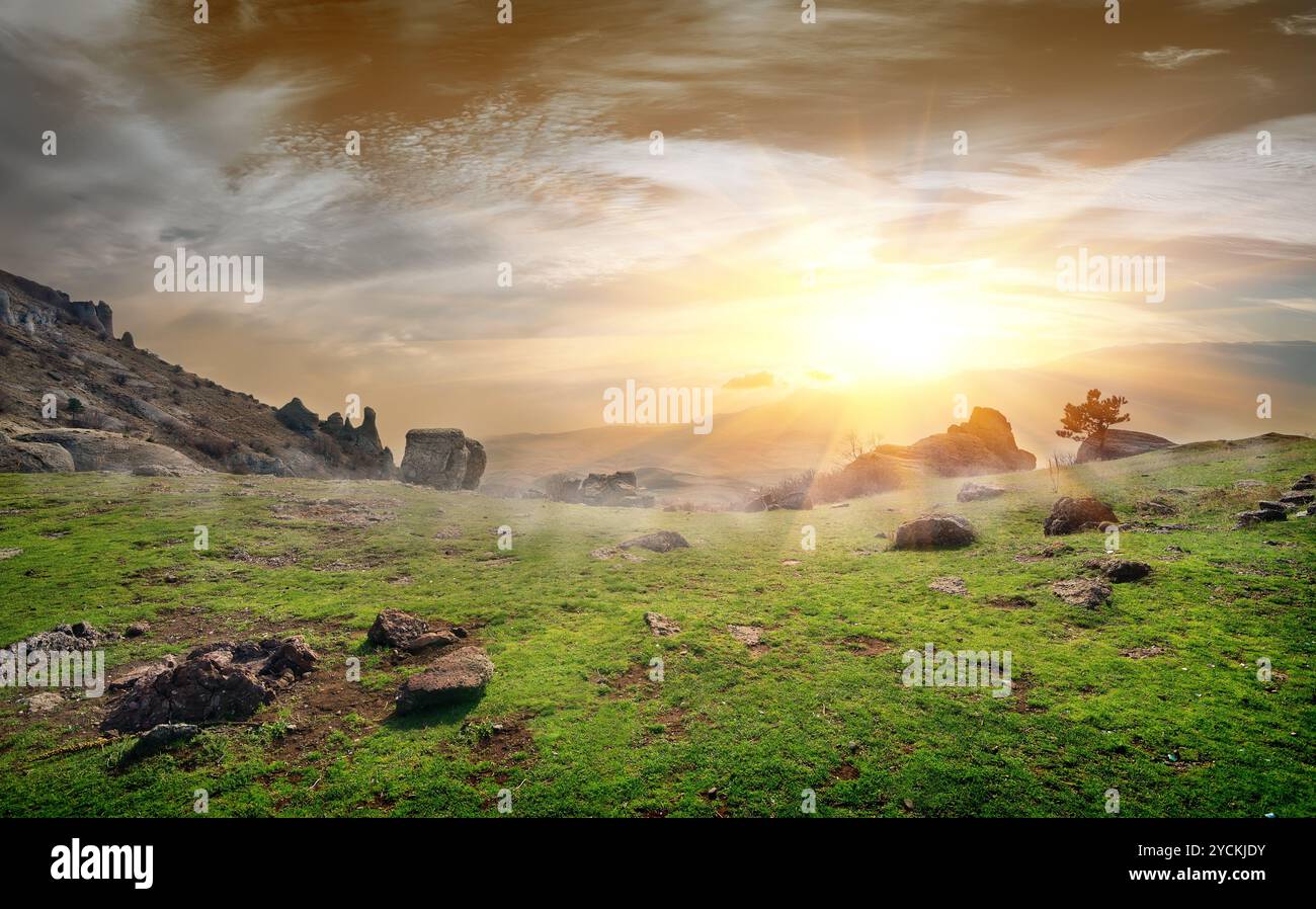 Meadow and rocks hi-res stock photography and images - Alamy