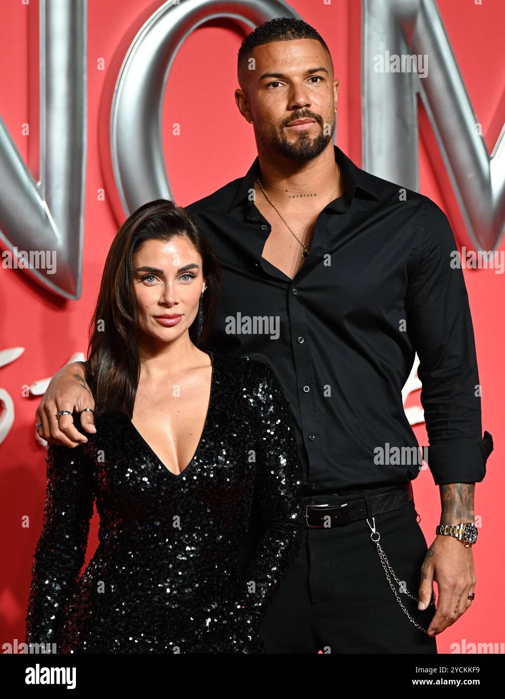 LONDON, UK. 23rd Oct, 2024. Cally Jane Beech and DJ O'Neal attend the ...