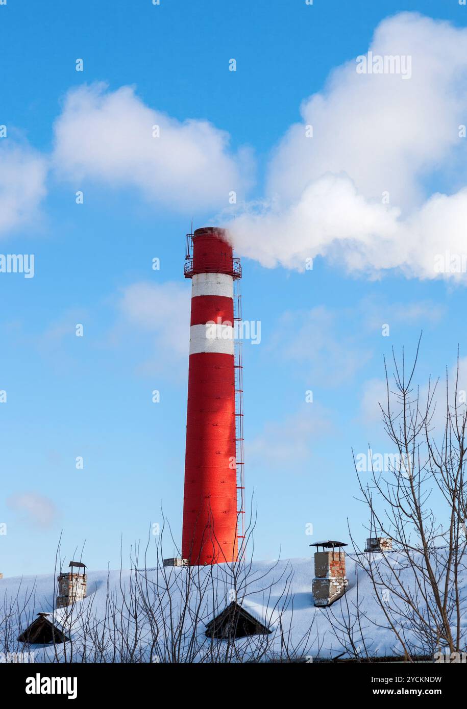 Tall red chimney in hi-res stock photography and images - Alamy