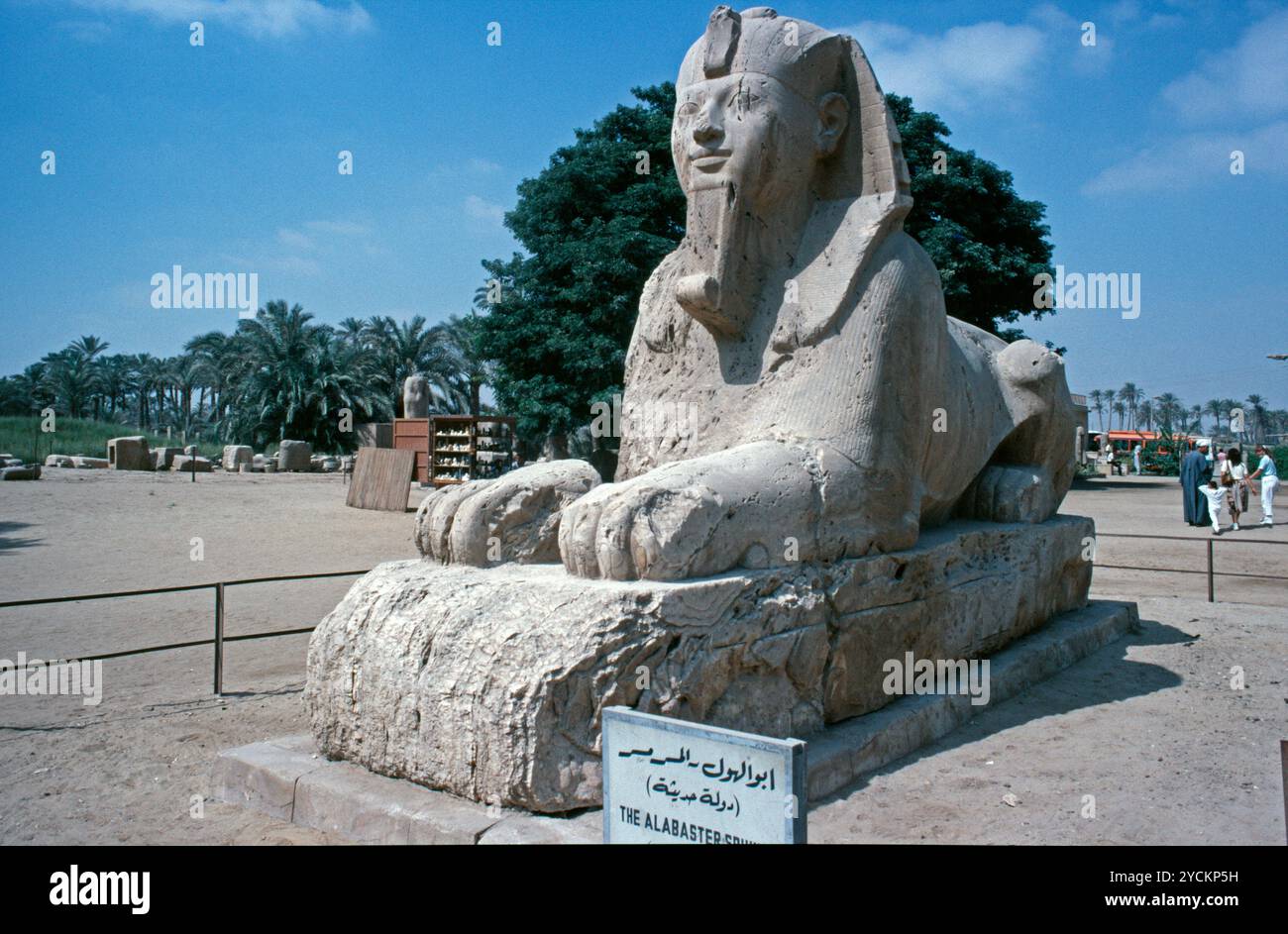 Alabaster Sphinx, Memphis, Cairo, Egypt, September 1989 Stock Photo - Alamy