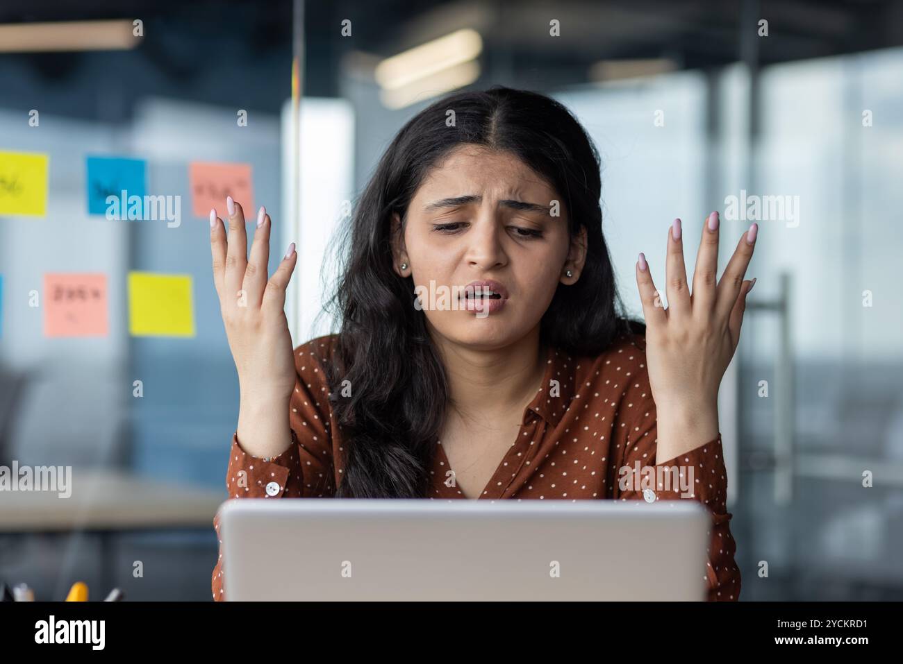 Indian female raising hands hi-res stock photography and images - Alamy