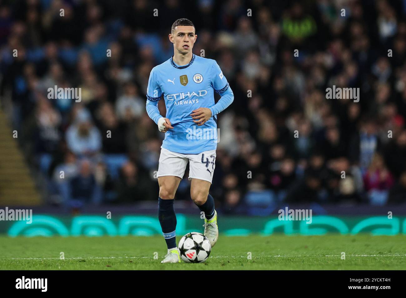 Phil Foden of Manchester City in action during the UEFA Champions ...
