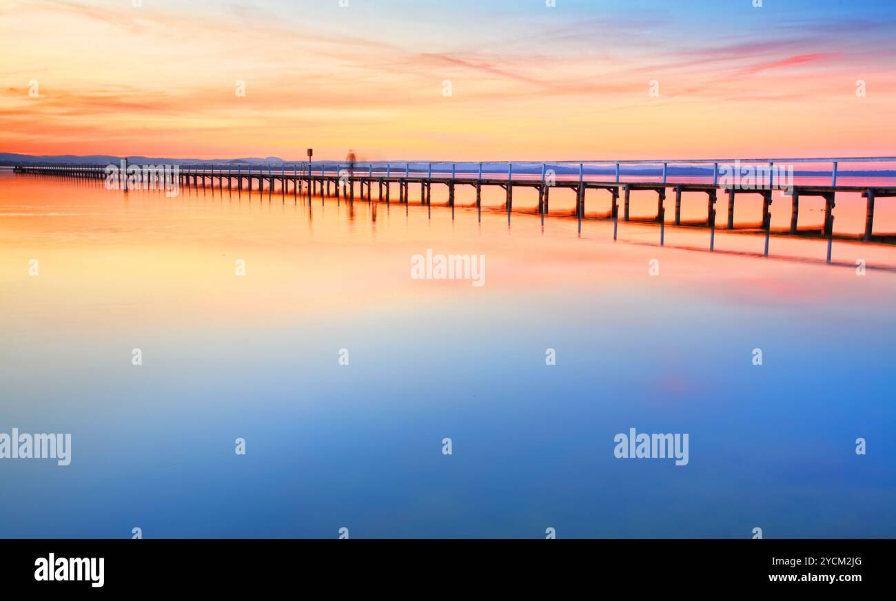 Beautiful amazing sunset at Long Jetty Australia Stock Photo - Alamy