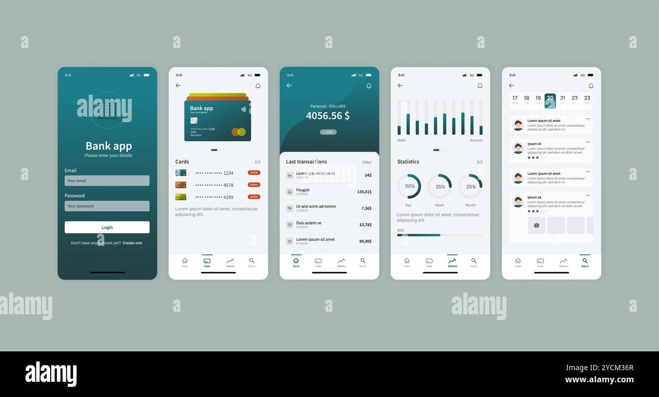 Bank app dashboard. Mobile Banking and Financial Management UI Design ...