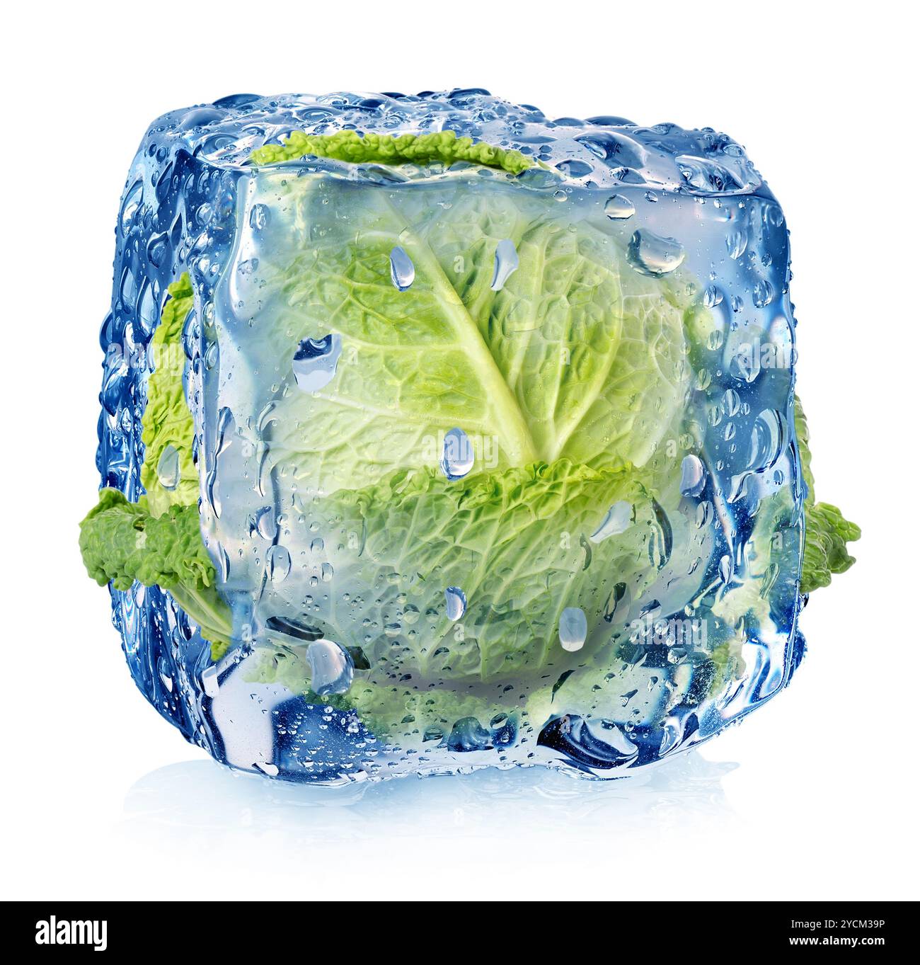 Ice cube with brussel sprouts Stock Photo - Alamy