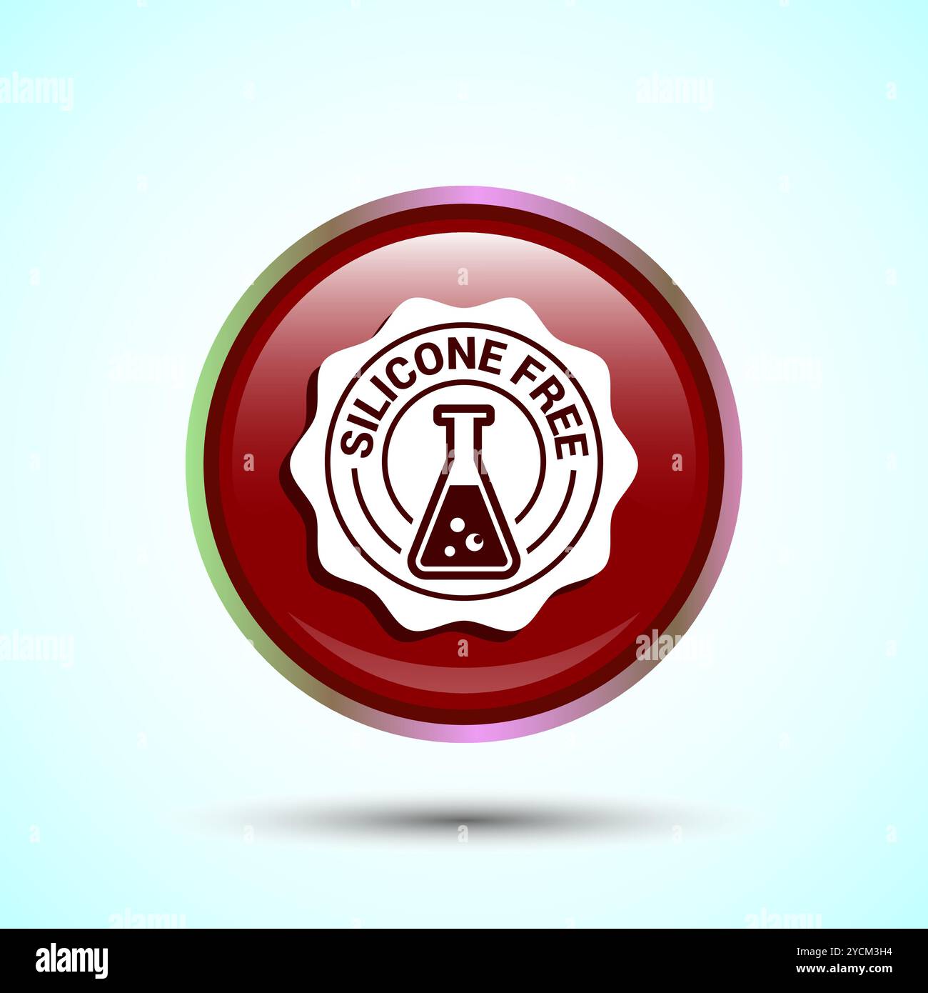 Silicone free icon design illustration, Best Silicone free sign, symbol ...