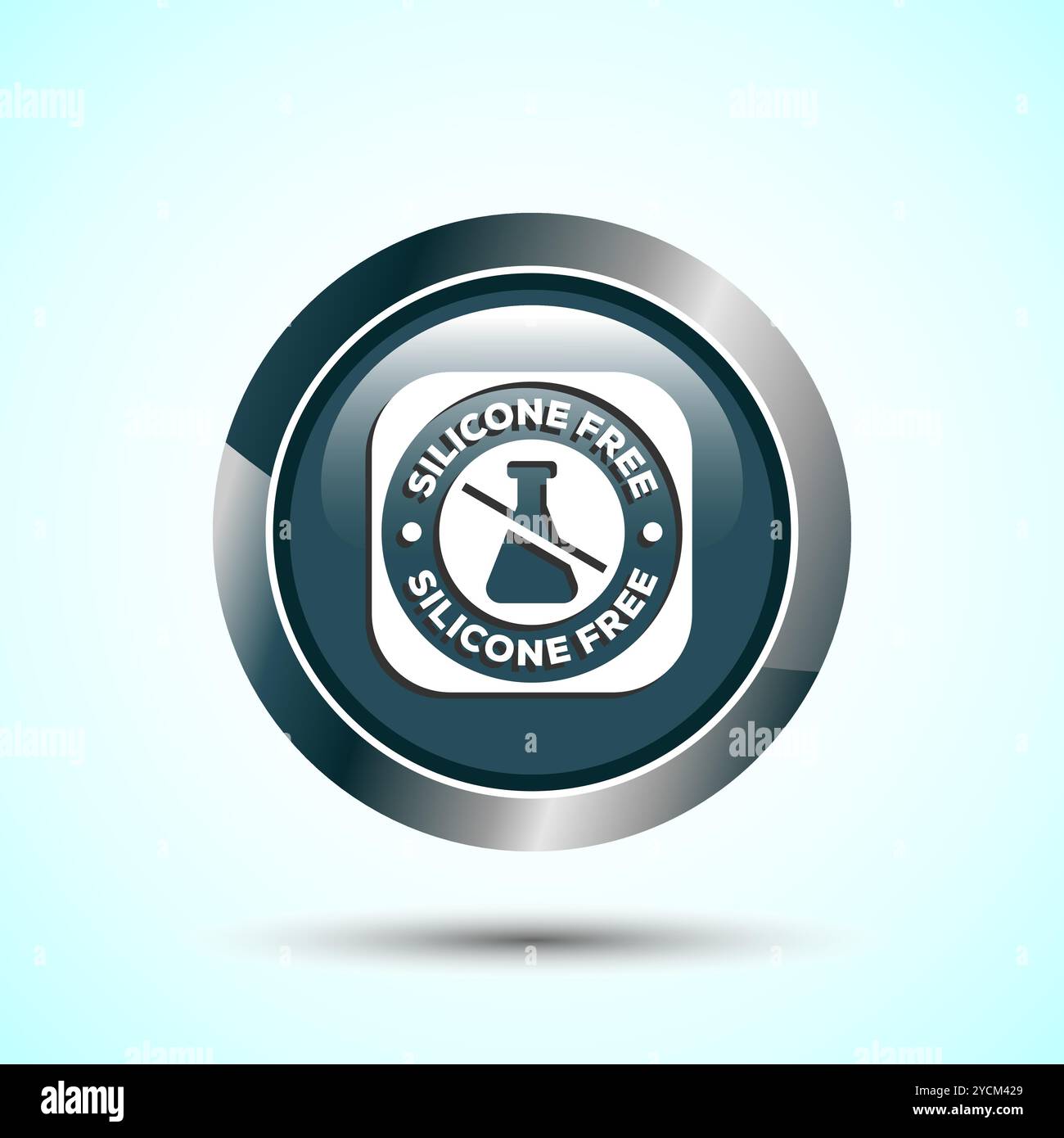 Silicone free icon design illustration, Best Silicone free sign, symbol ...