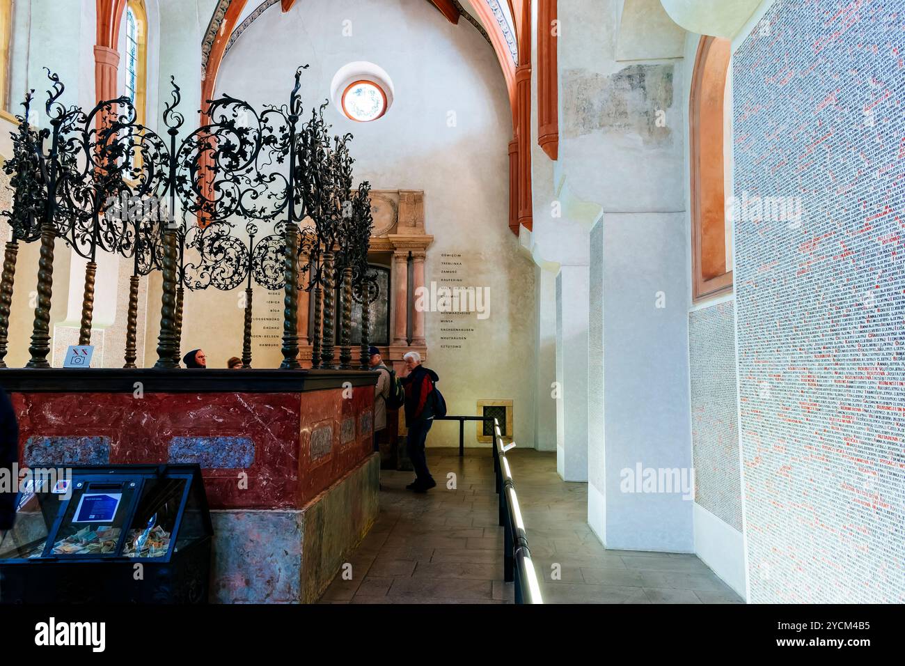 The Pinkas Synagogue is the second oldest preserved synagogue in Prague ...