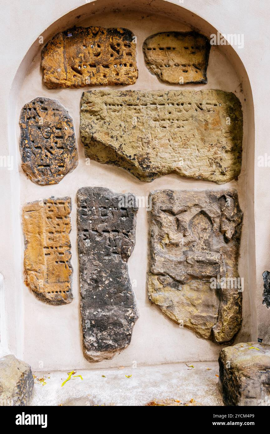 Fragments of gothic tombstones, mid 14th century. Tombstones on the ...