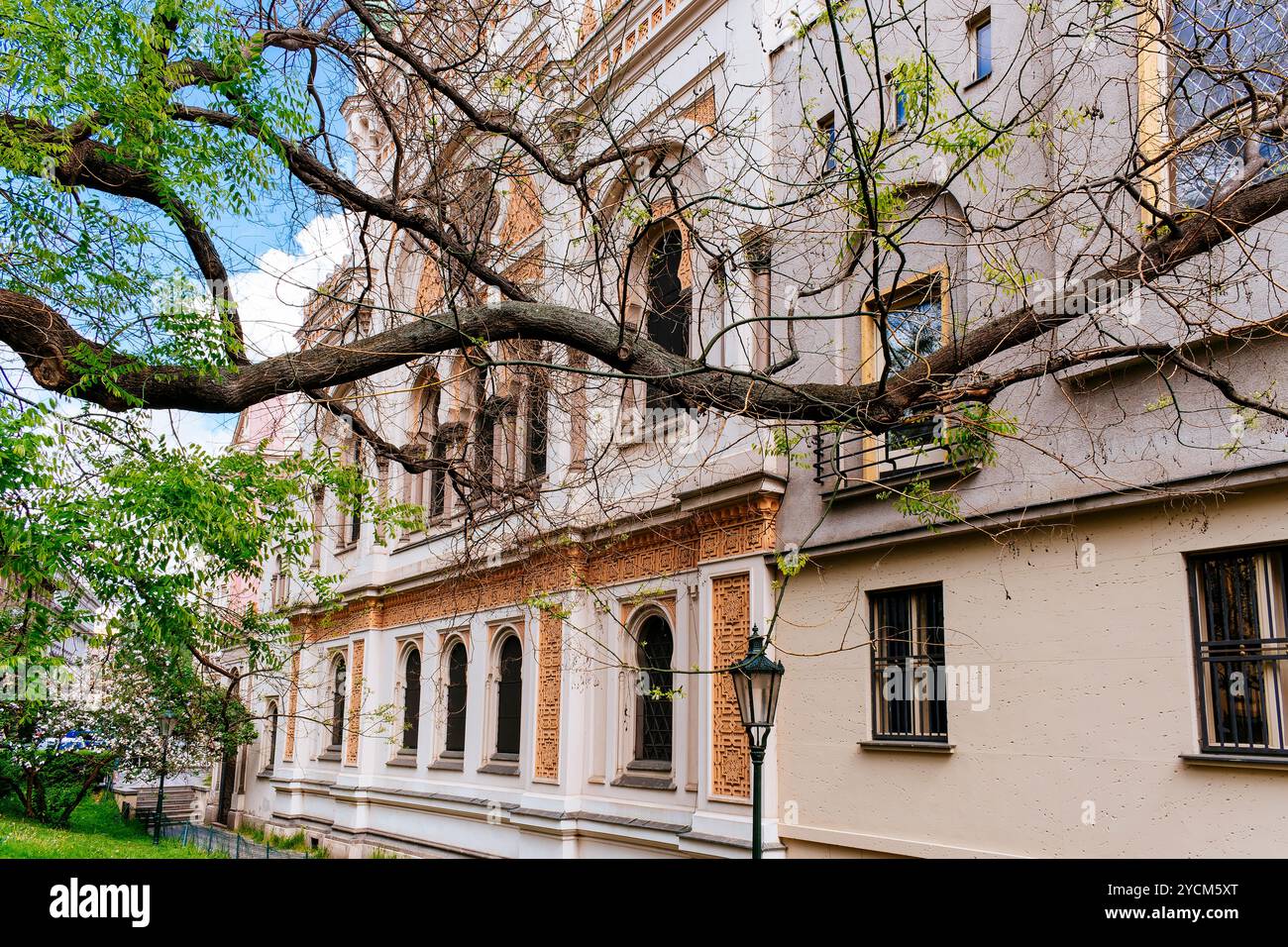 Facade of Spanish Synagogue, is the newest synagogue in the area of the ...