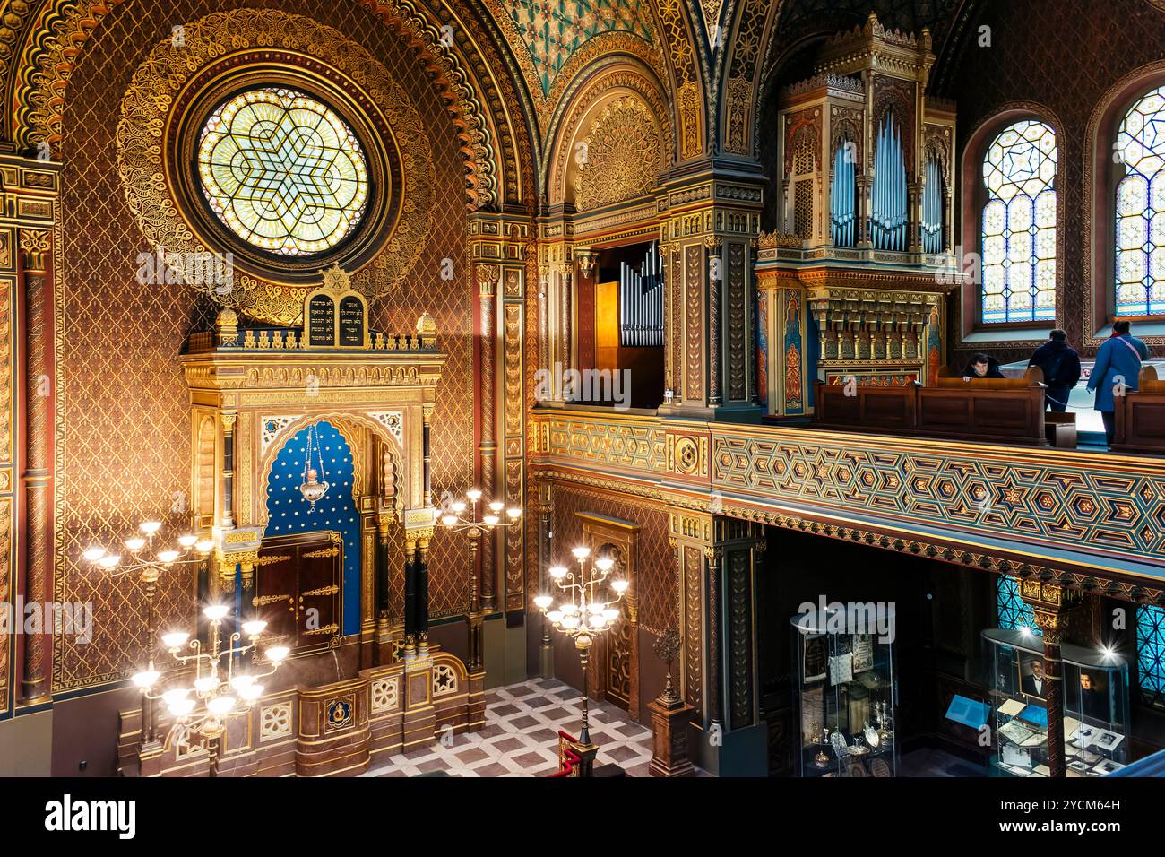 Interior of Spanish Synagogue, is the newest synagogue in the area of ...