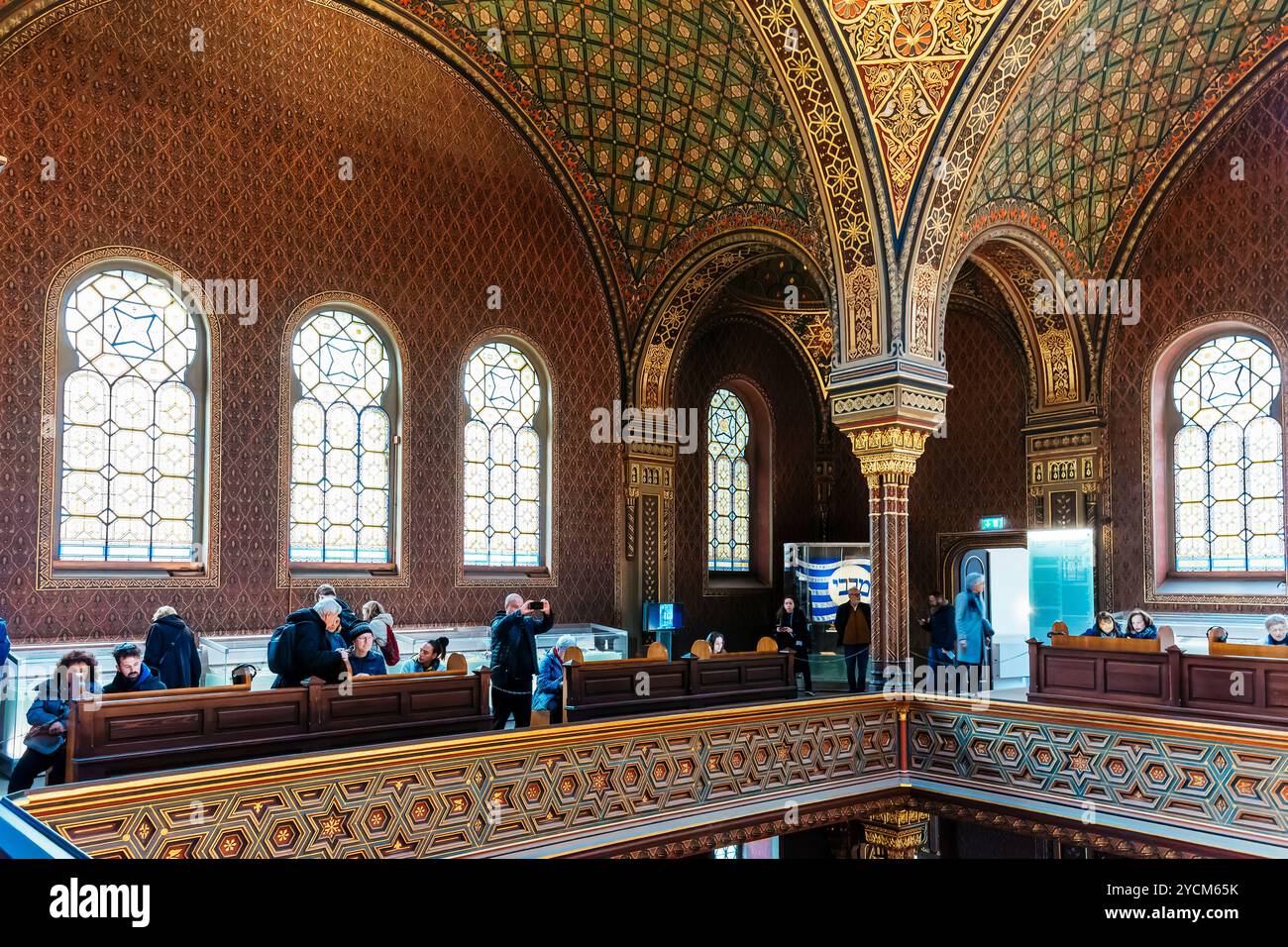 Interior of Spanish Synagogue, is the newest synagogue in the area of ...