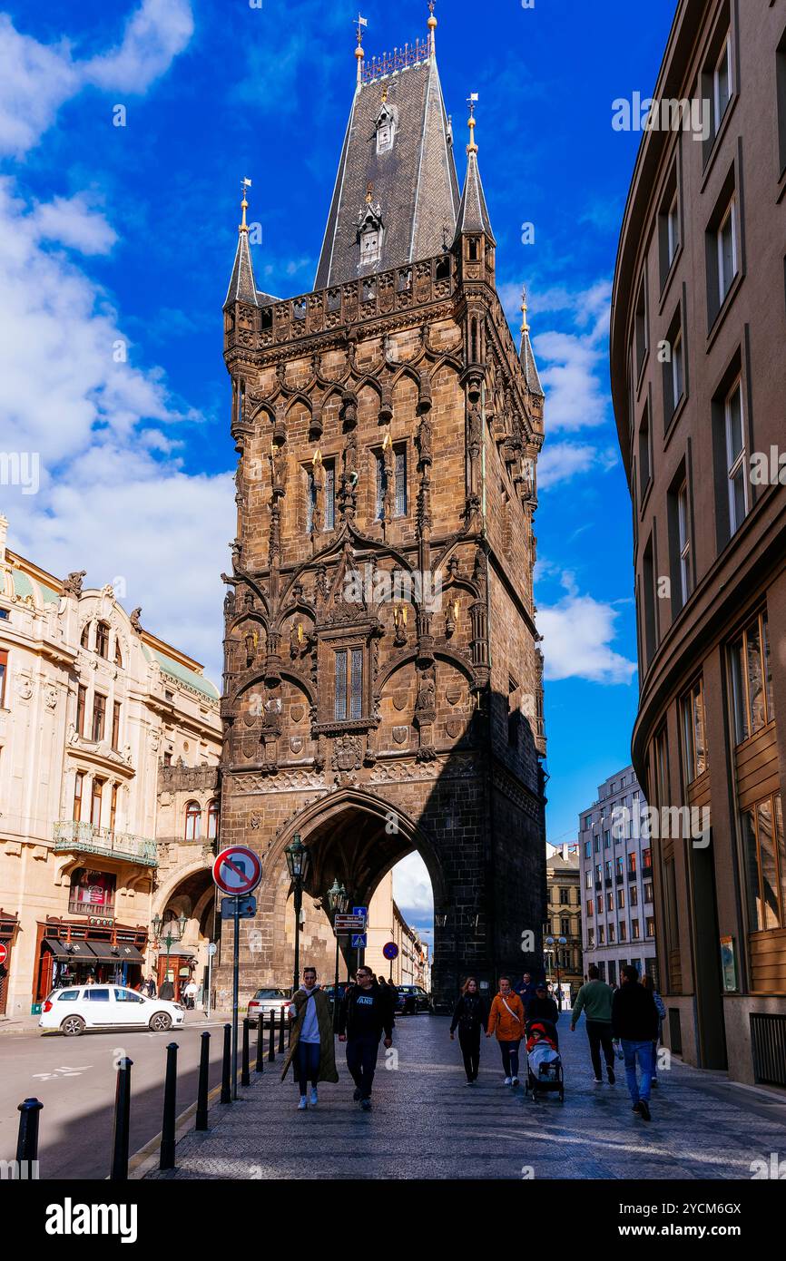 The Powder Tower or Powder Gate is a Gothic tower in Prague, Czech Republic. It is one of the ...