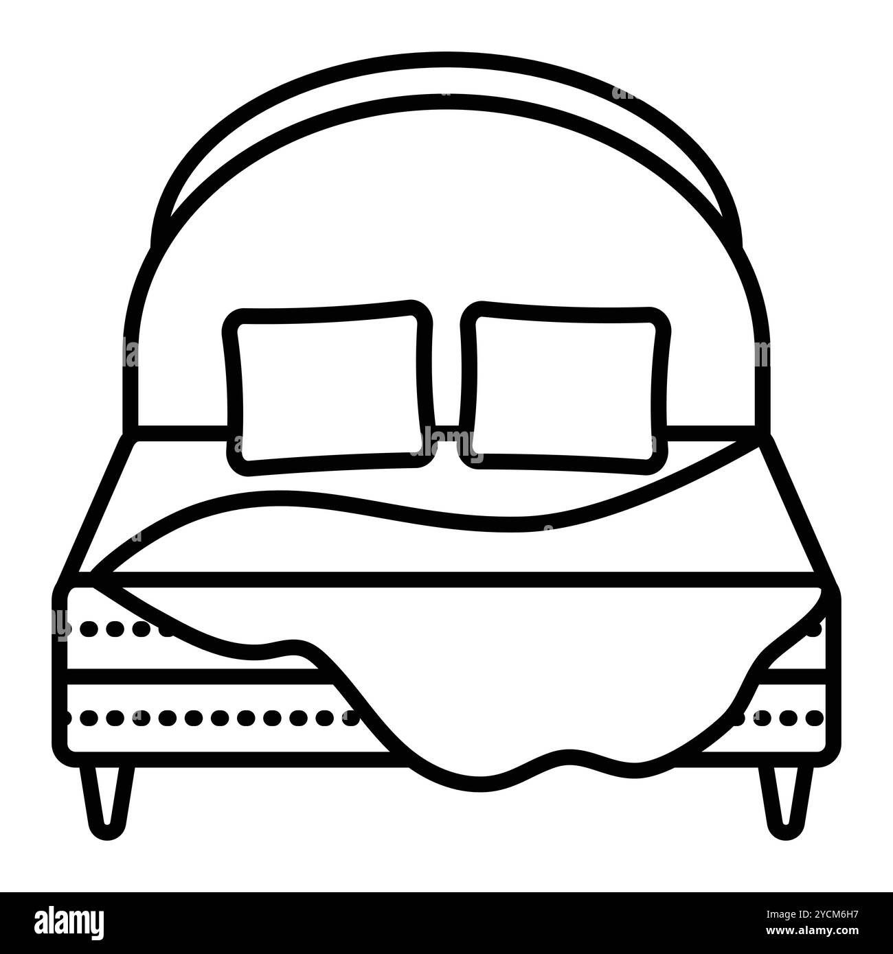 Comfortable bed duvet pillows Stock Vector Images - Alamy