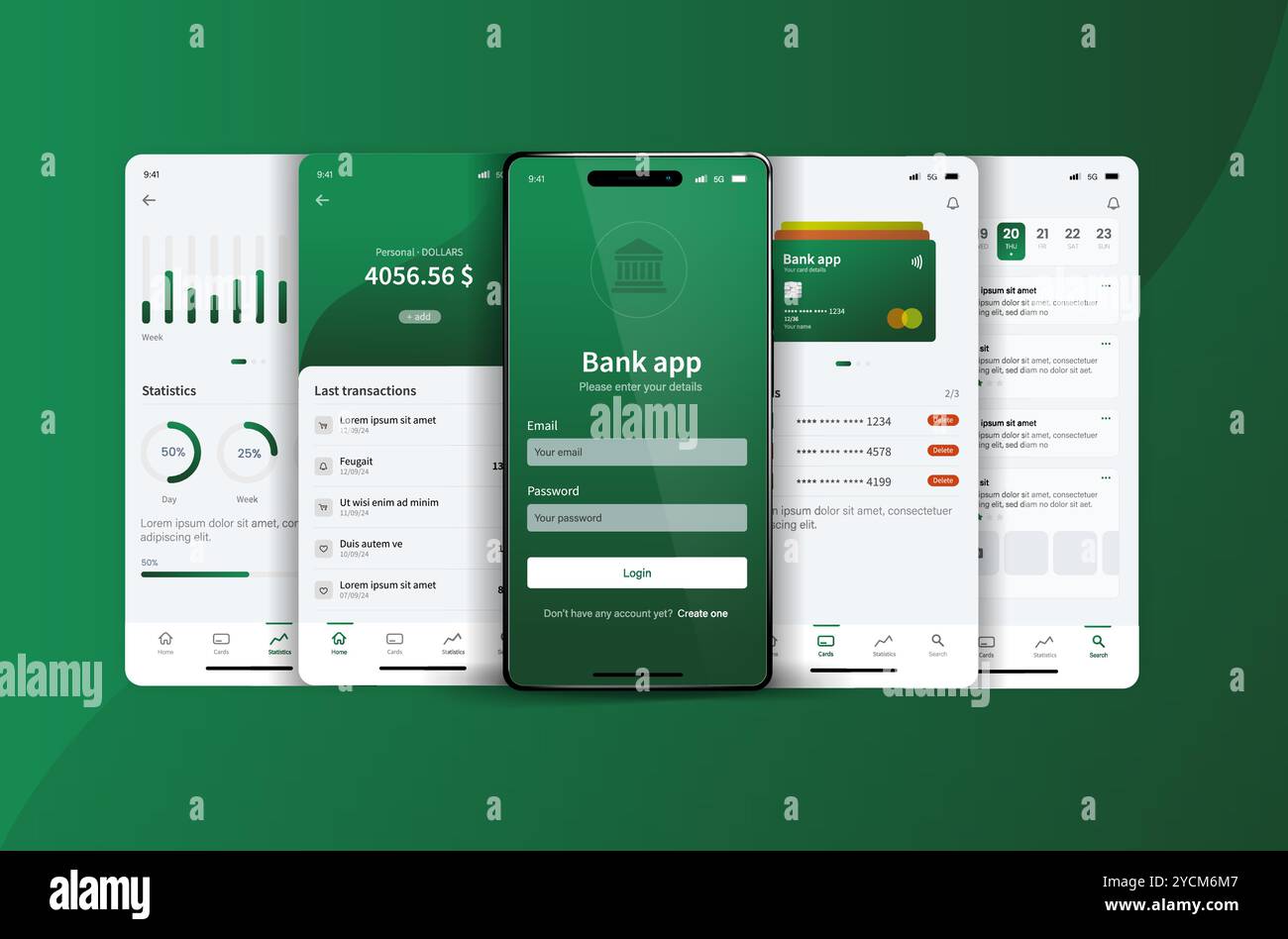 Bank app dashboard. Mobile Banking and Financial Management UI Design ...