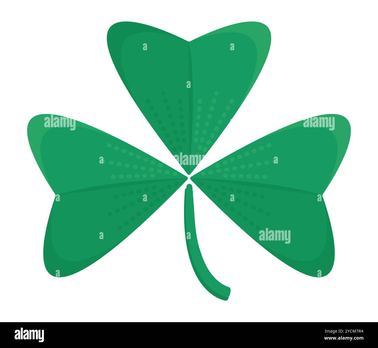 Green three leaf clover with stem, color shamrock, the symbol of ...