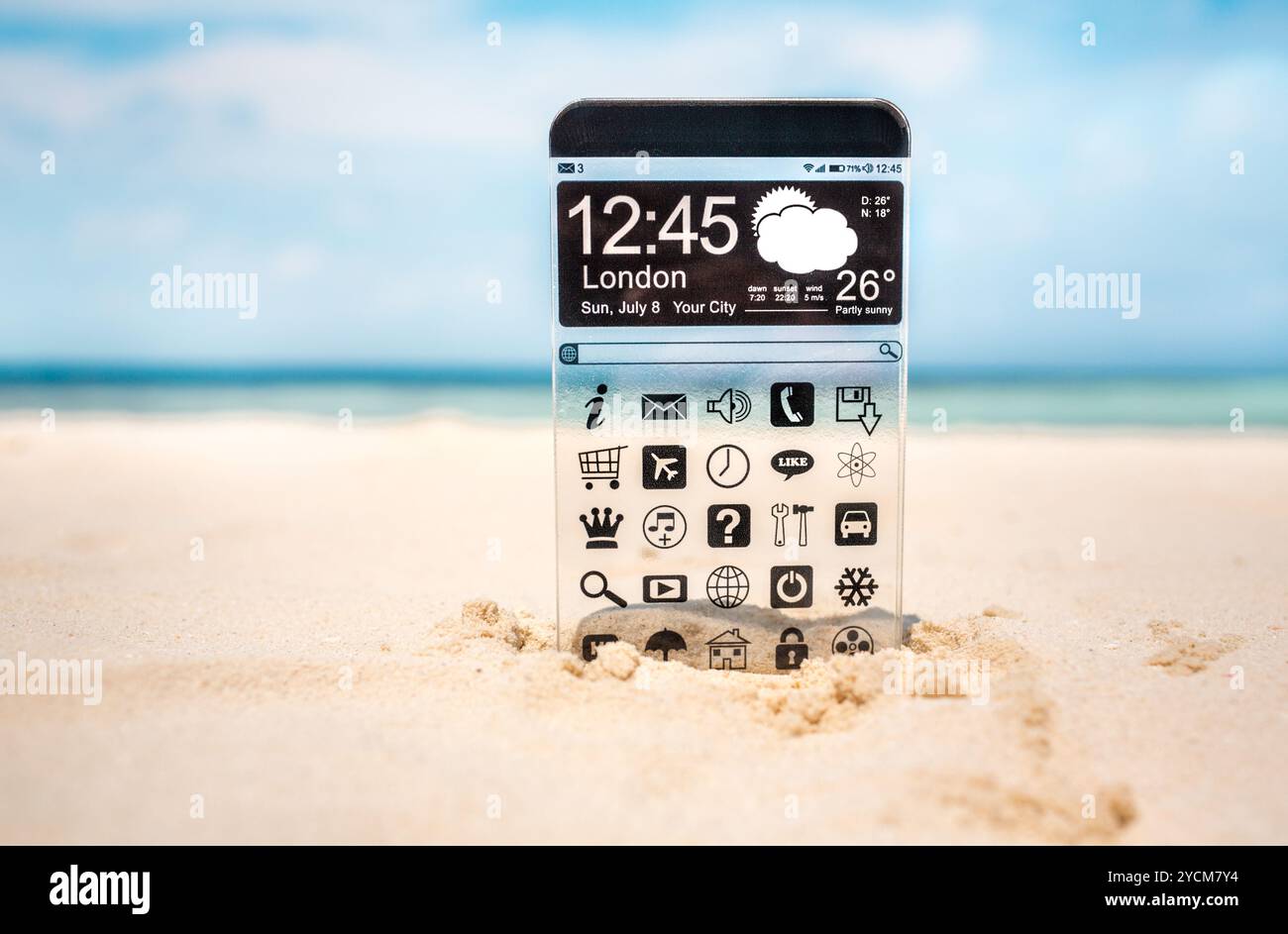 Smart phone with a transparent display Stock Photo - Alamy