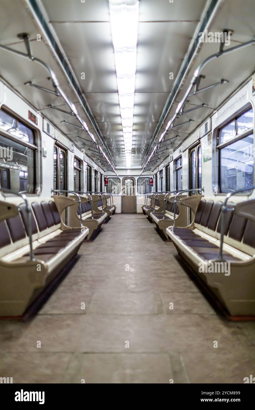 Moscow subway car Stock Photo - Alamy