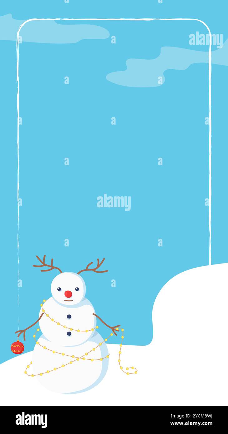 Christmas snowman stories template Stock Vector Image & Art - Alamy