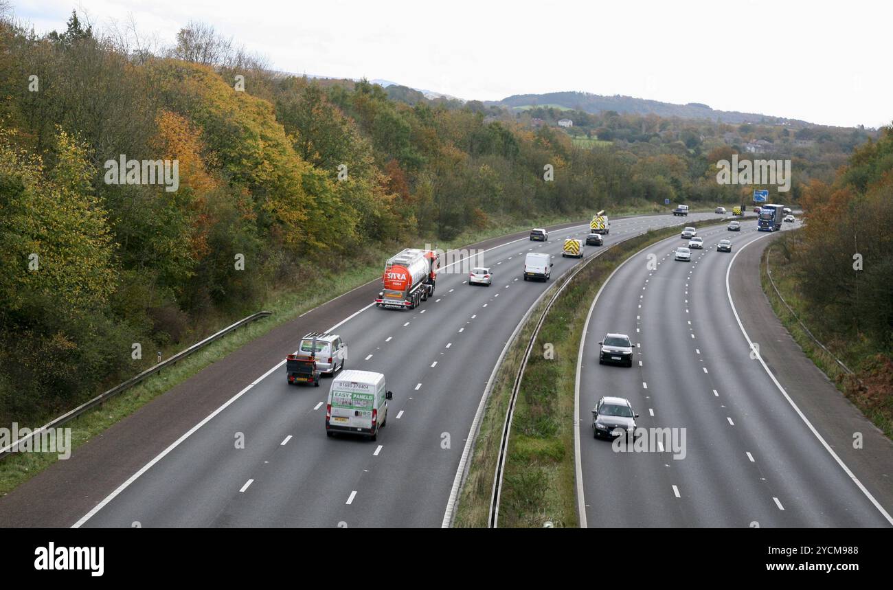 A view of the M61 Motorway, in Chorley, Lancashire, United Kingdom ...