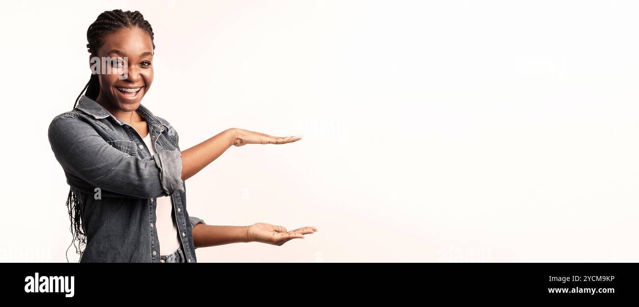 Woman hands holding invisible object hi-res stock photography and ...