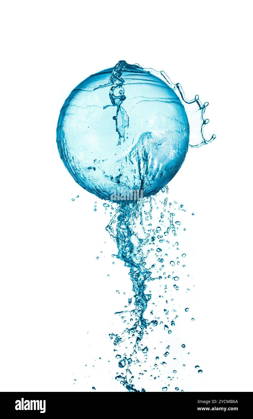 Splash water ball isolated Stock Photo - Alamy