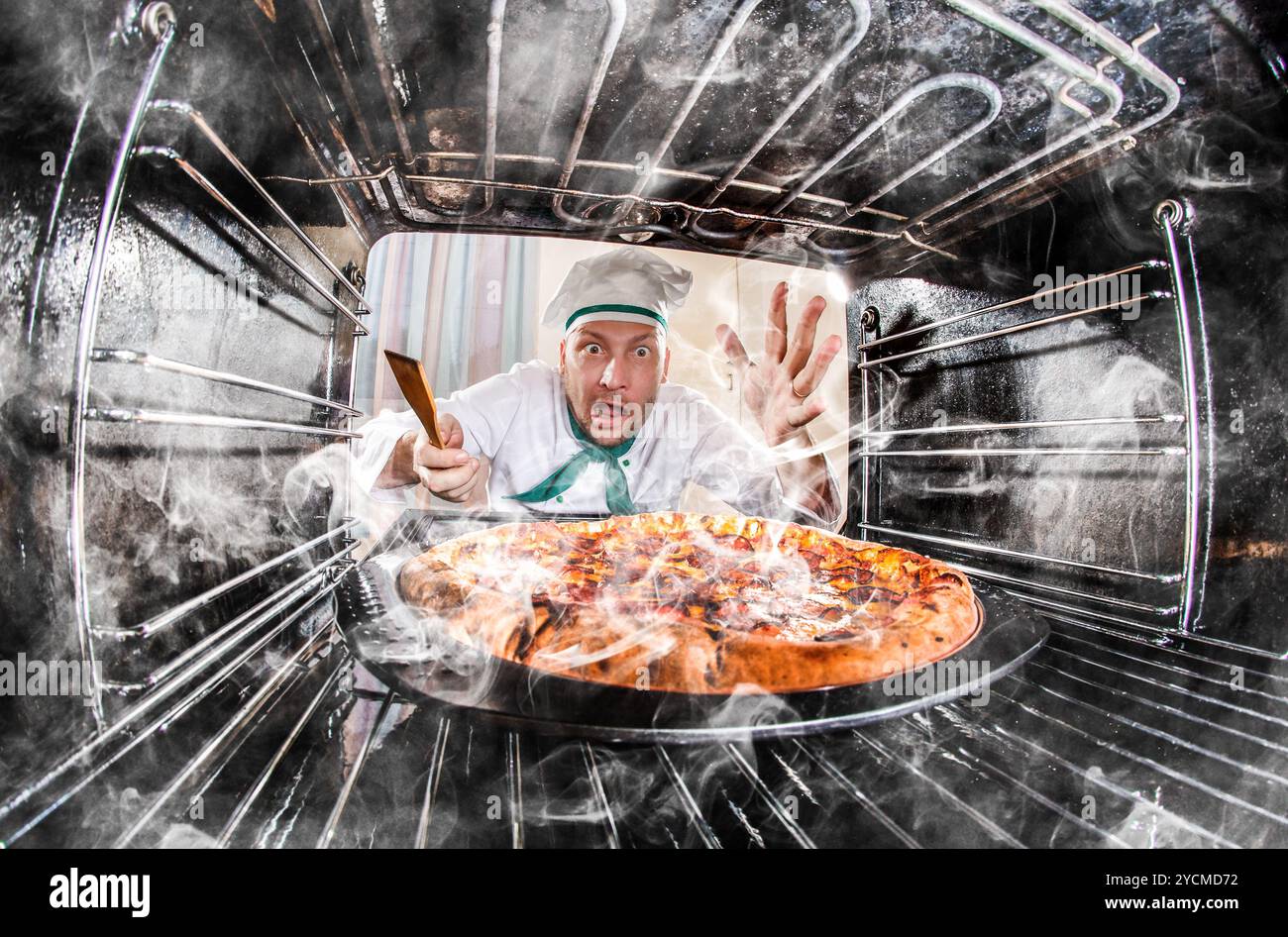 Funny chef perplexed and angry. Loser is destiny! Stock Photo - Alamy