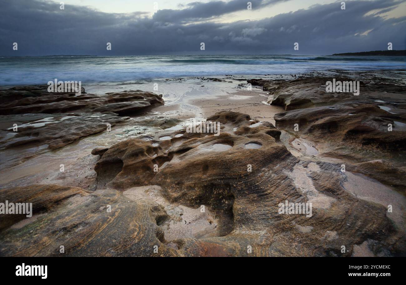 Large swell and storm clouds, Cronulla NSW Australia Stock Photo - Alamy