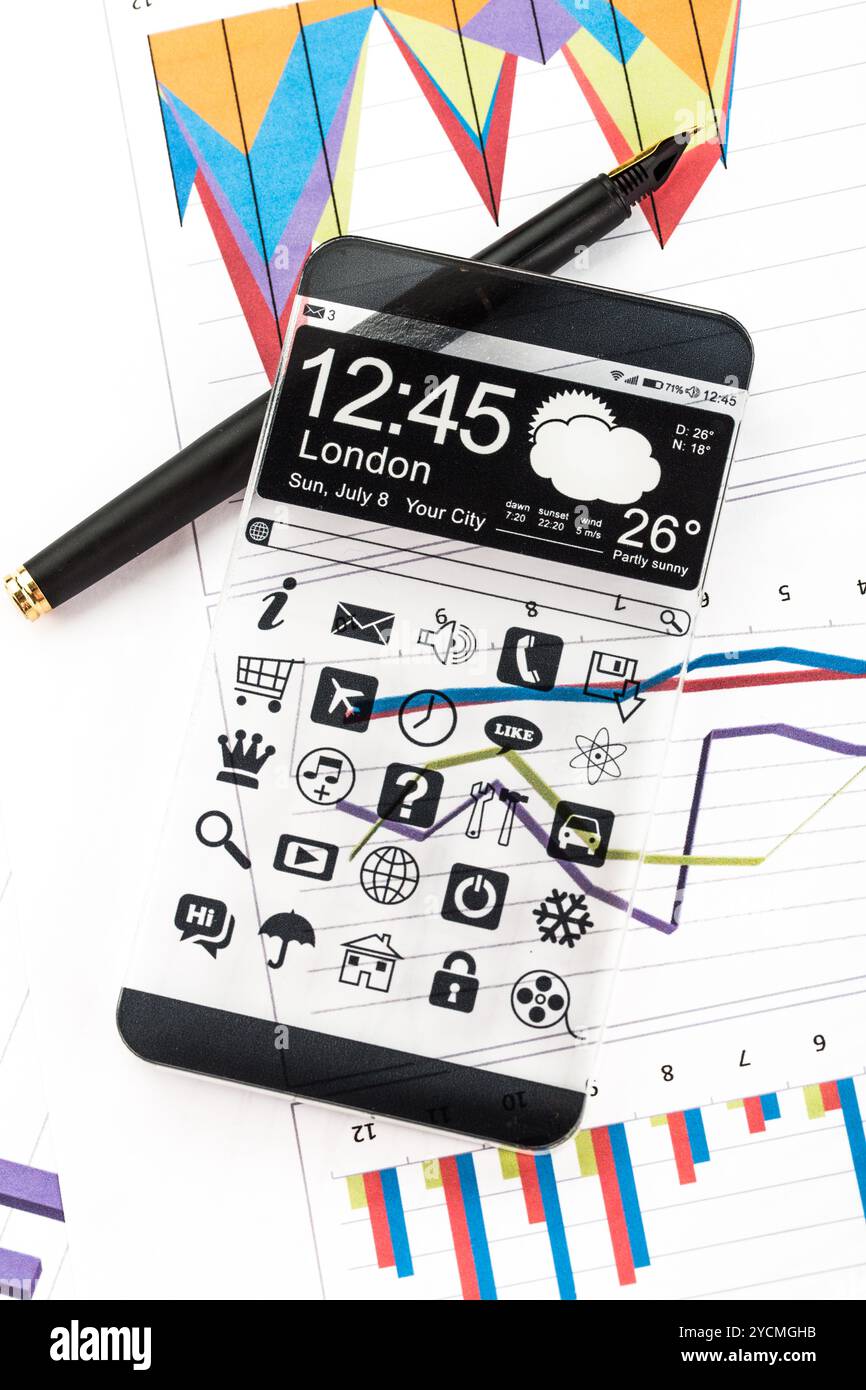 Smartphone with a transparent display Stock Photo - Alamy
