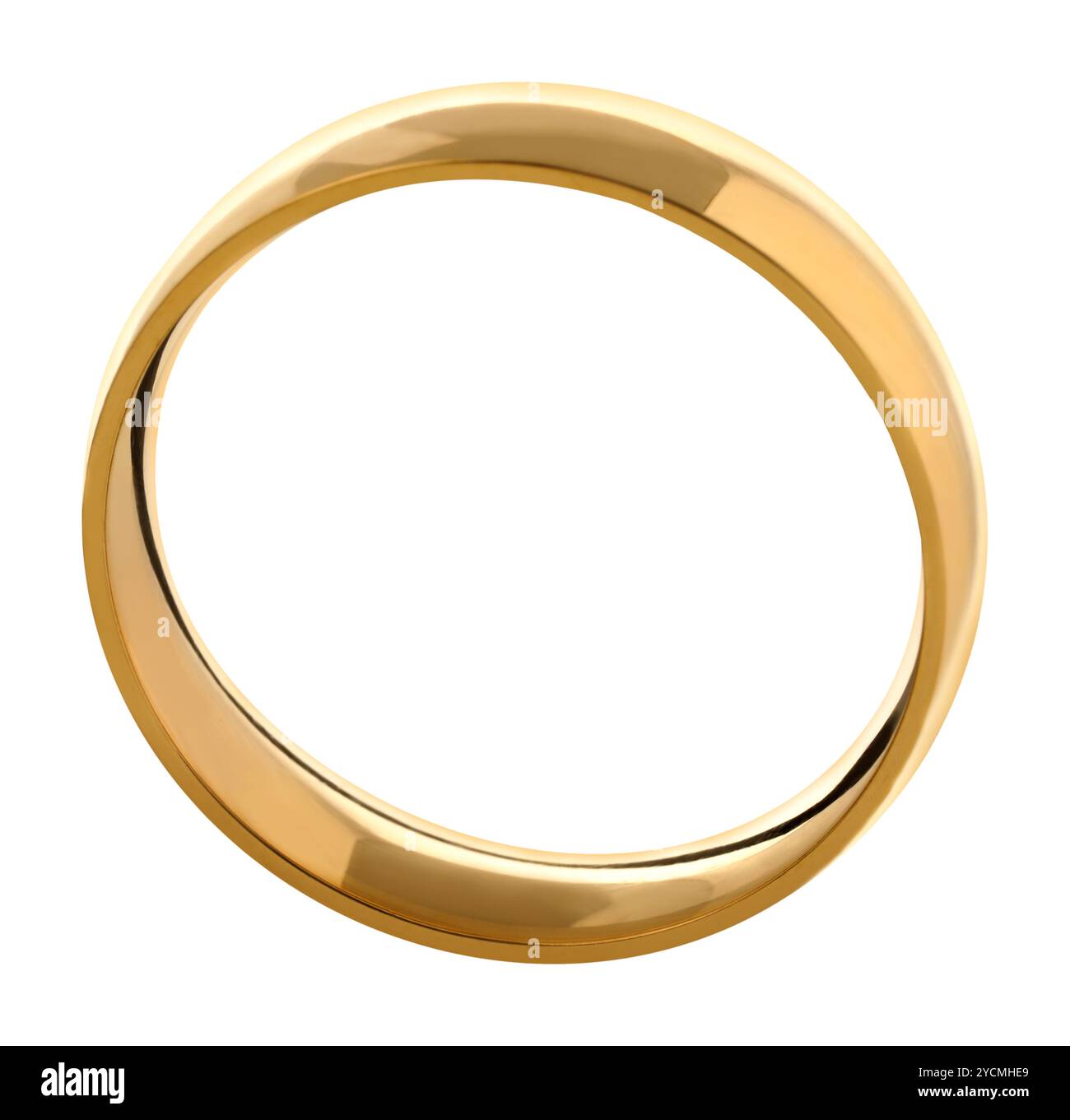 Beautiful golden wedding ring isolated on white Stock Photo - Alamy