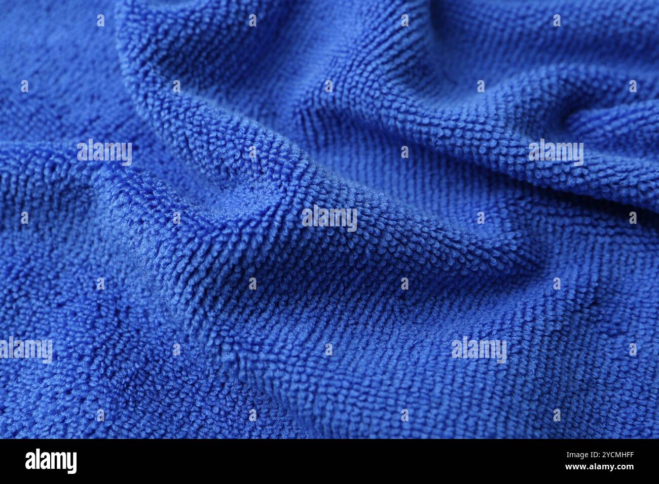 Clean blue microfiber cloth as background, closeup Stock Photo - Alamy