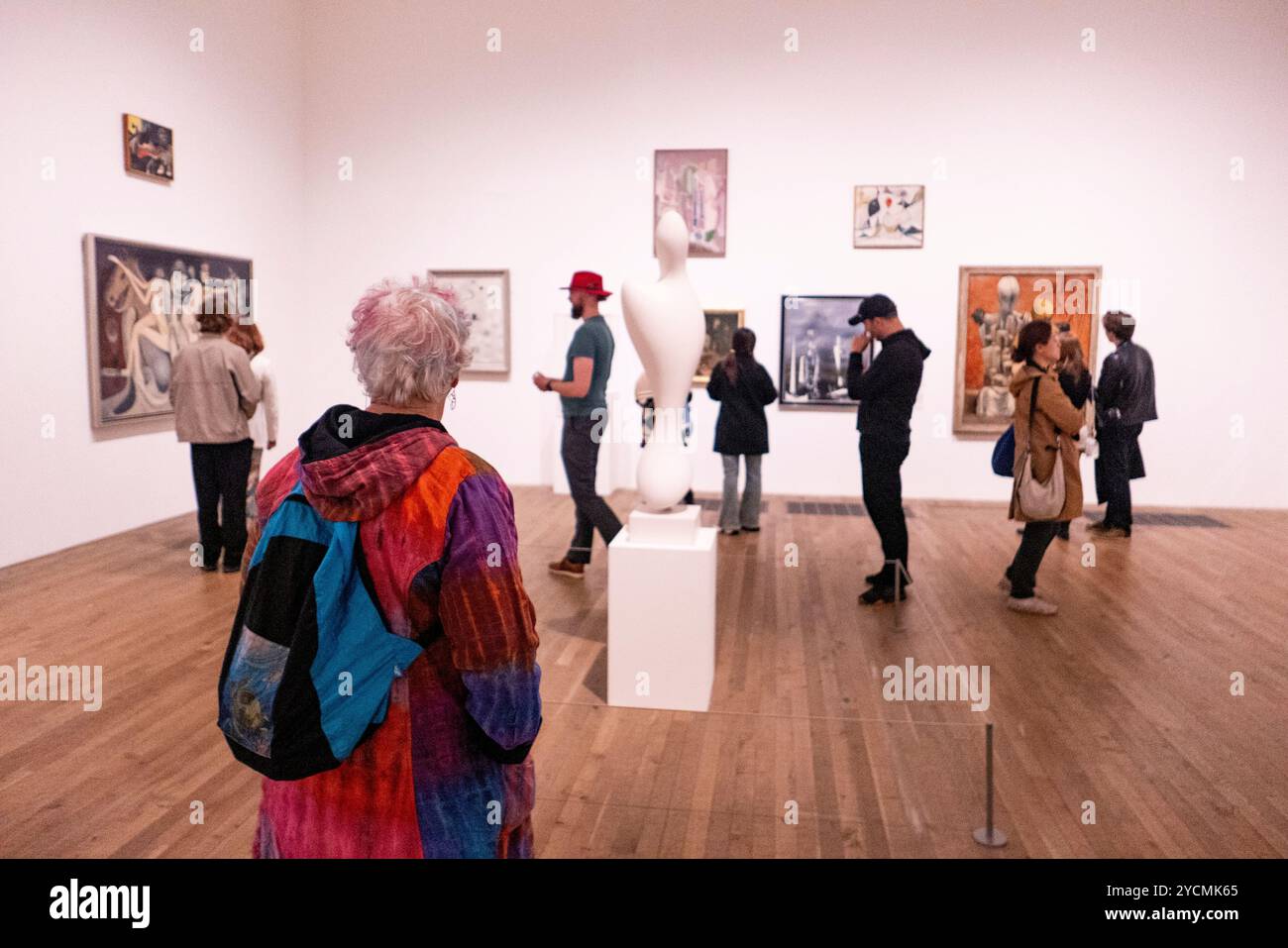 People looking at Artwork at the Tate Modern, London, England. Photo ...