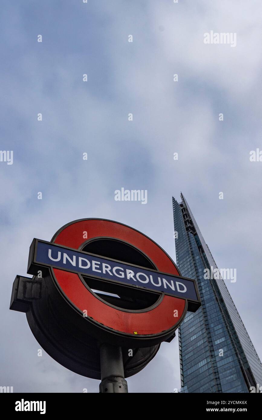 London Underground sign at Borough Market, London, England on the 23rd ...