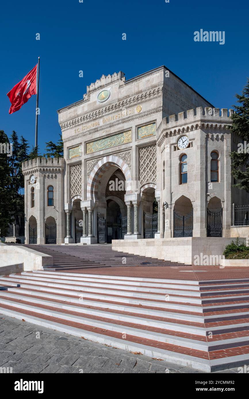 Main Entrance gate of Istanbul University in Istanbul, Turkey Stock ...