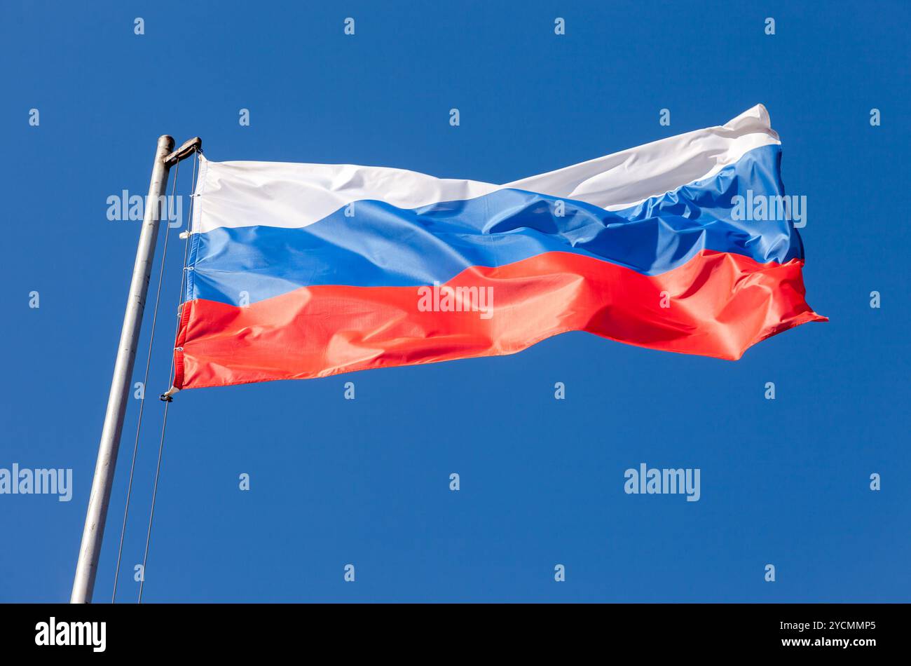 Waving russian flag hi-res stock photography and images - Alamy