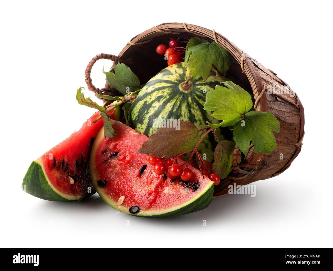 Watermelon and guelder Stock Photo - Alamy