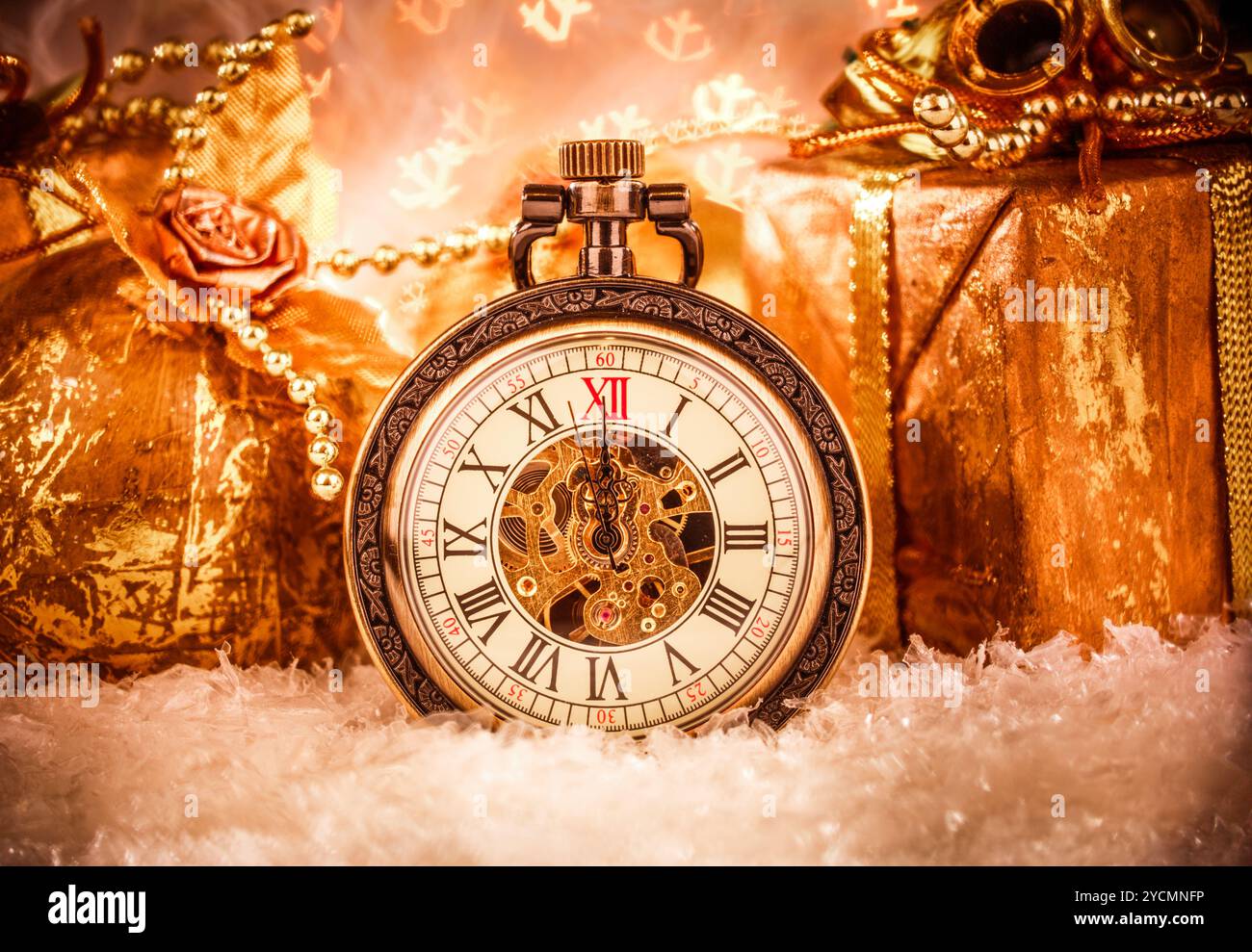 Christmas pocket watch Stock Photo - Alamy