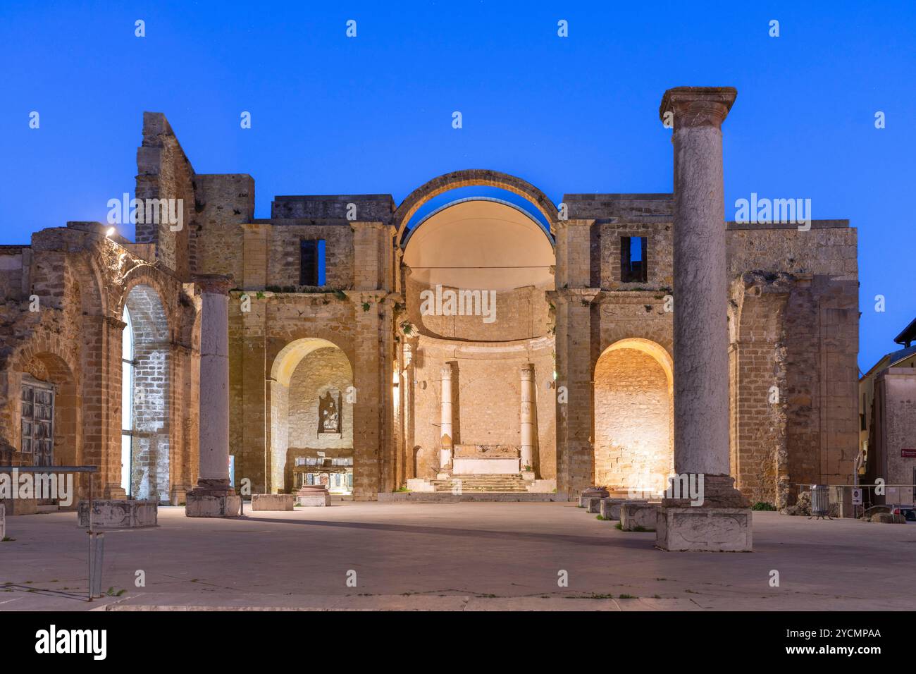 Ruins of the ancient Cathedral of Salemi, Salemi, Trapani, Sicily ...