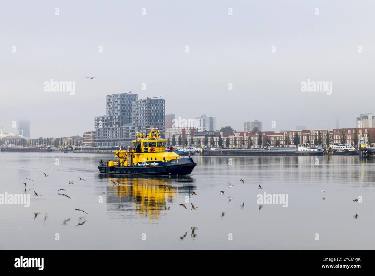 Rotterdam, Netherlands - 10-23-2024: Rotterdam Port Authority patrol ...