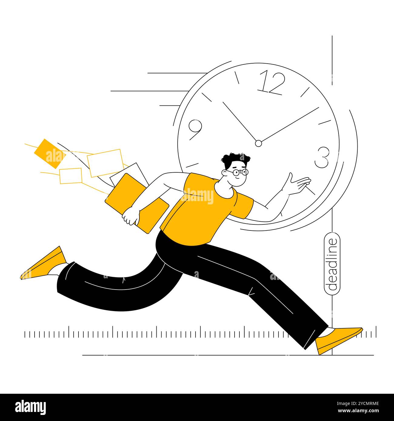 Cartoon about time pressure hi-res stock photography and images - Alamy