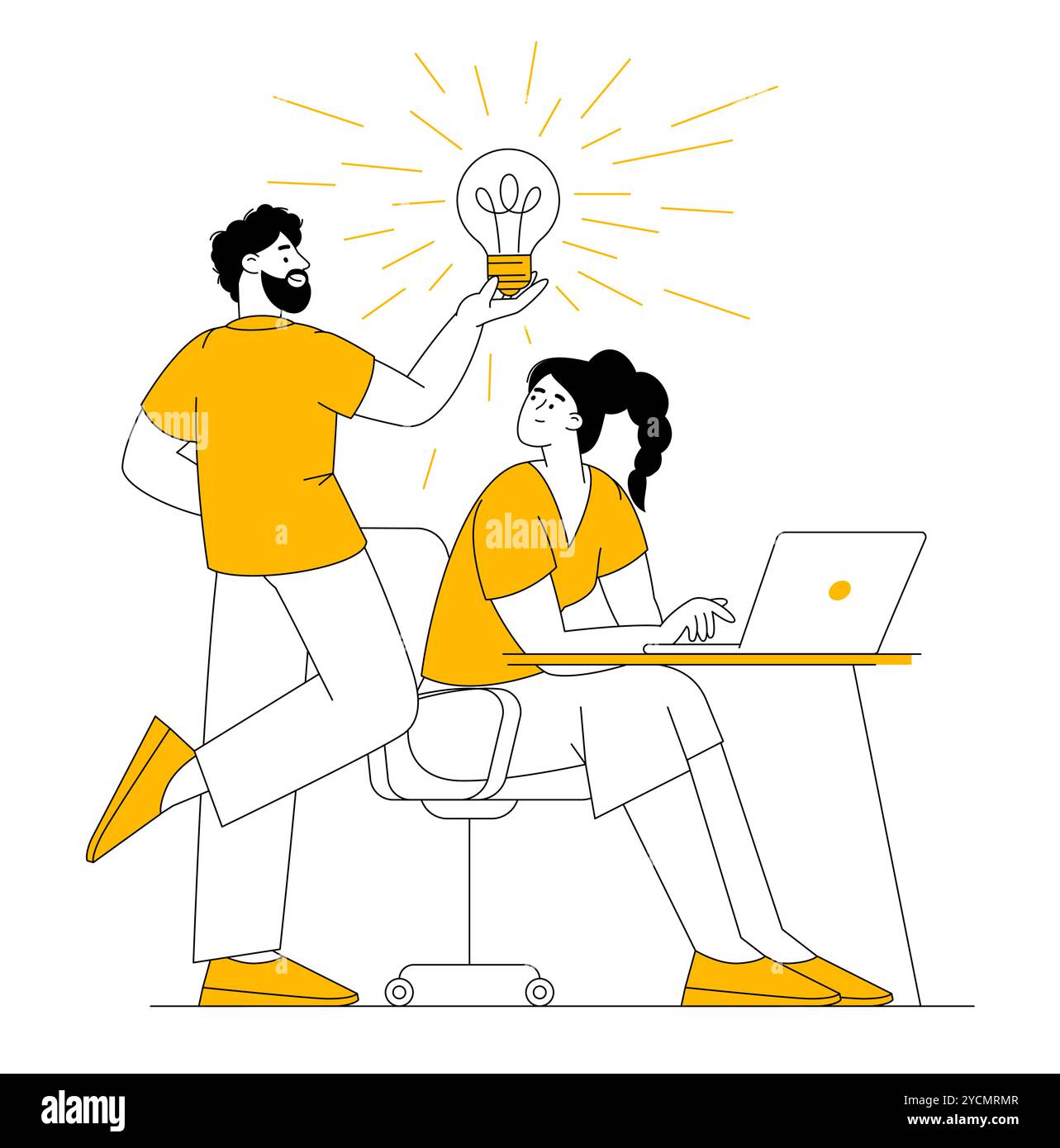 Creative process. Team brainstorming Stock Vector Image & Art - Alamy