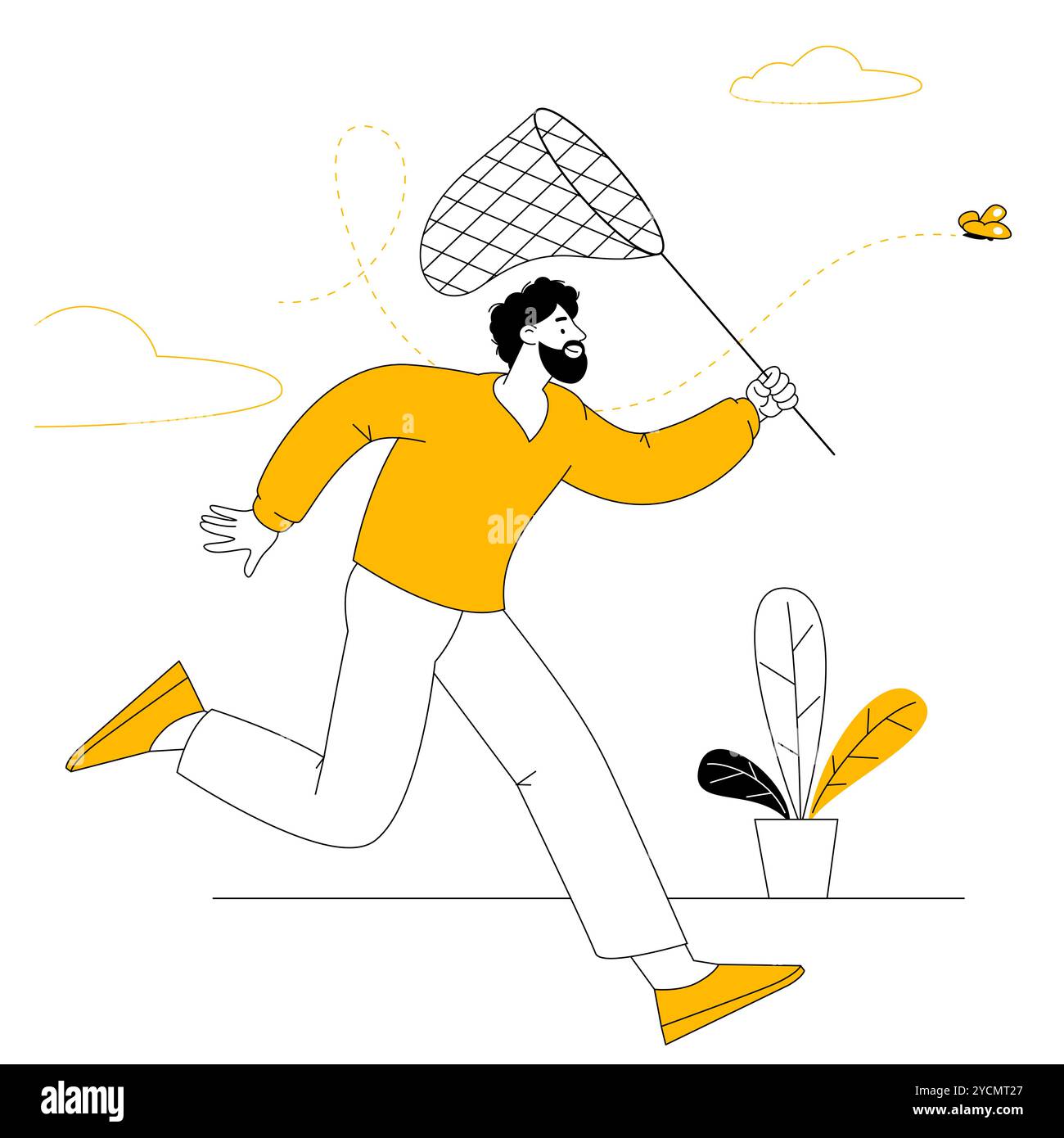 Net man catch Cut Out Stock Images & Pictures - Alamy
