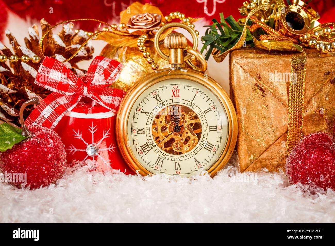 Christmas pocket watch Stock Photo - Alamy